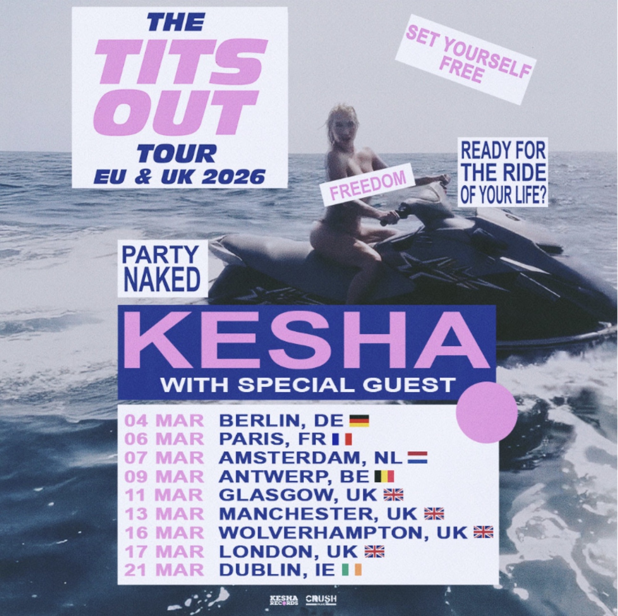 Kesha, The Tits Out Tour EU & UK 2026 - Live & Shoot Mag