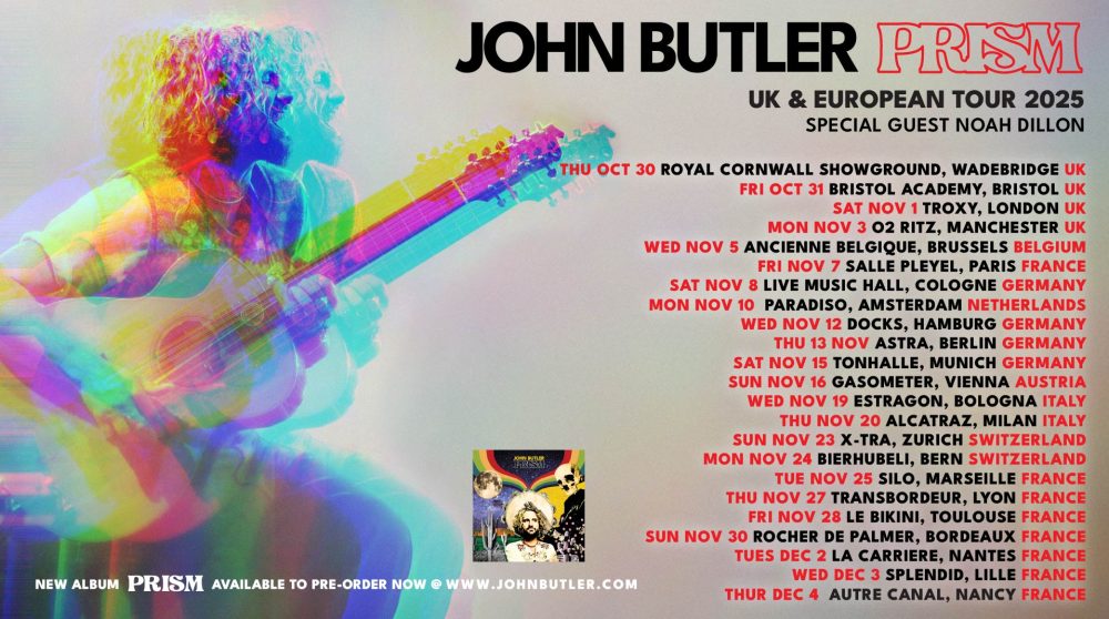 John Butler Prisme UK & European Tour 2025 - Live & Shoot Mag